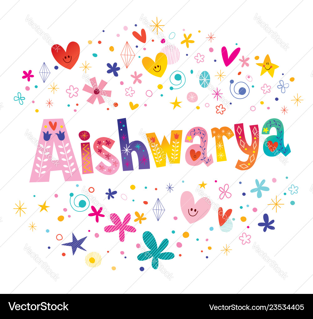 Aishwarya Name Logo