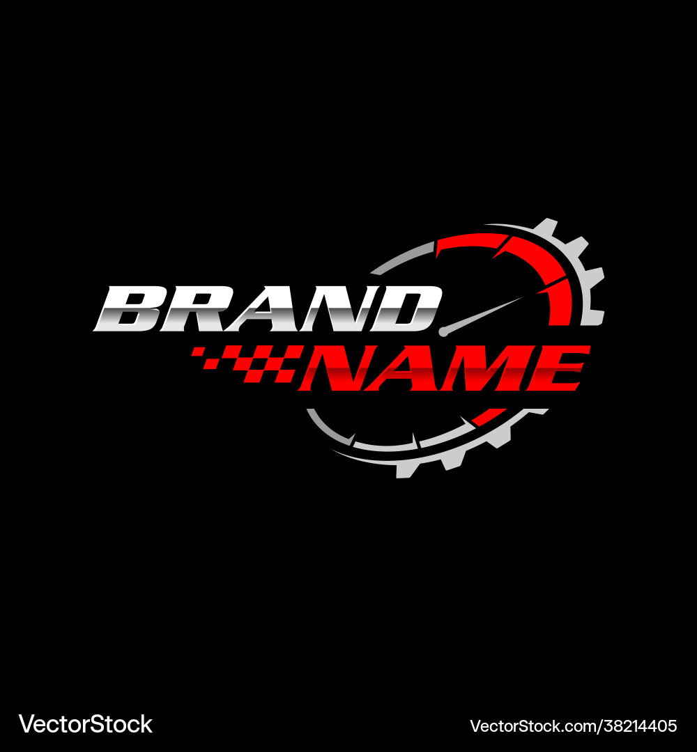 Auto service logo template Royalty Free Vector Image