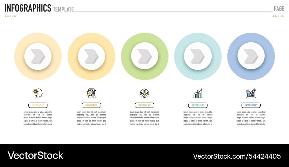 Circular Infographic For Business Presentation Vector Image