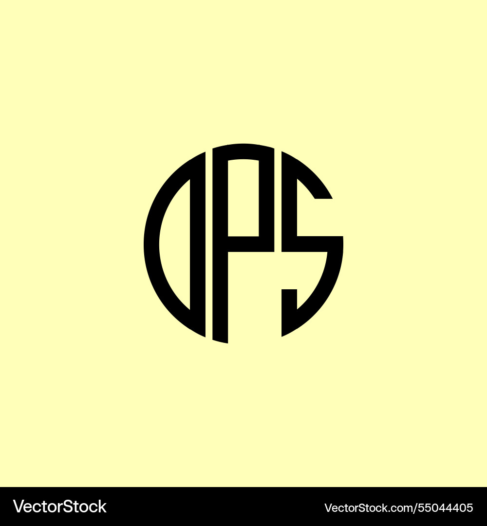 DPS Rounded Initial Logo Concept Royalty Free Vector Image