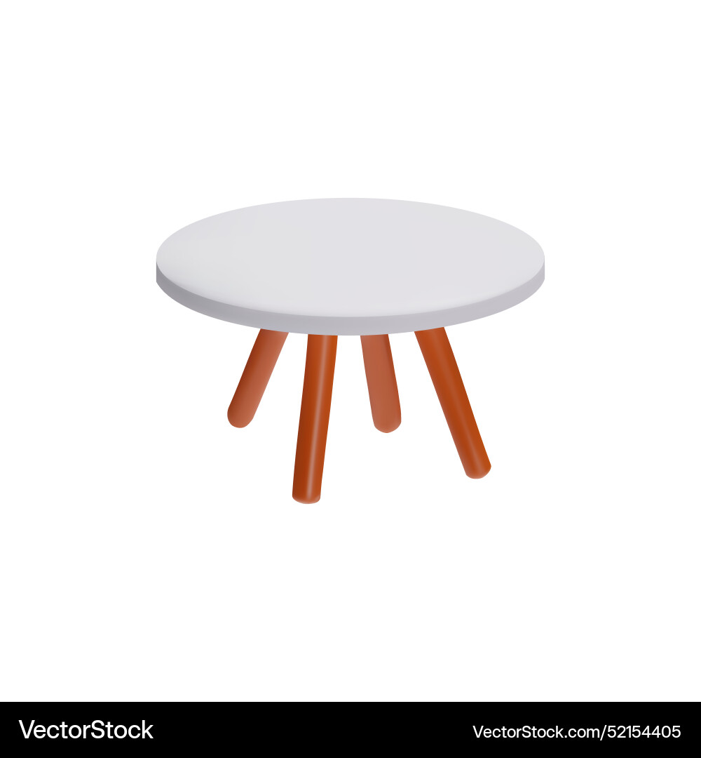 Empty wooden or plastic table with round white Vector Image