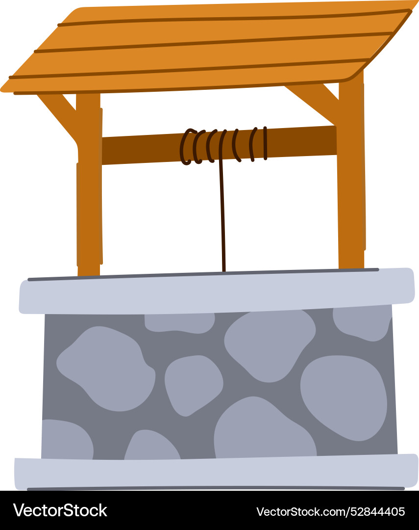 Filtration well water cartoon Royalty Free Vector Image