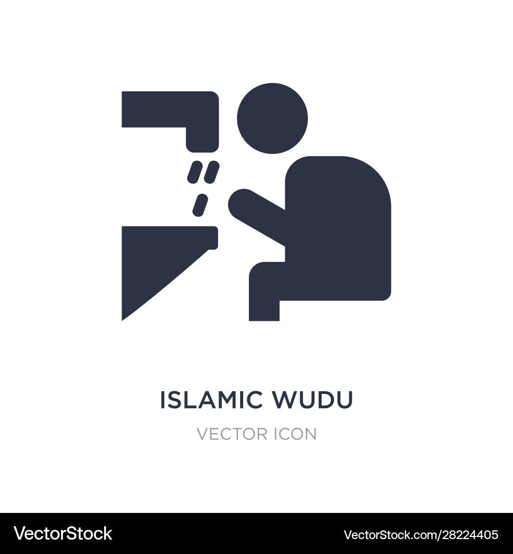 Islamic wudu icon on white background simple Vector Image