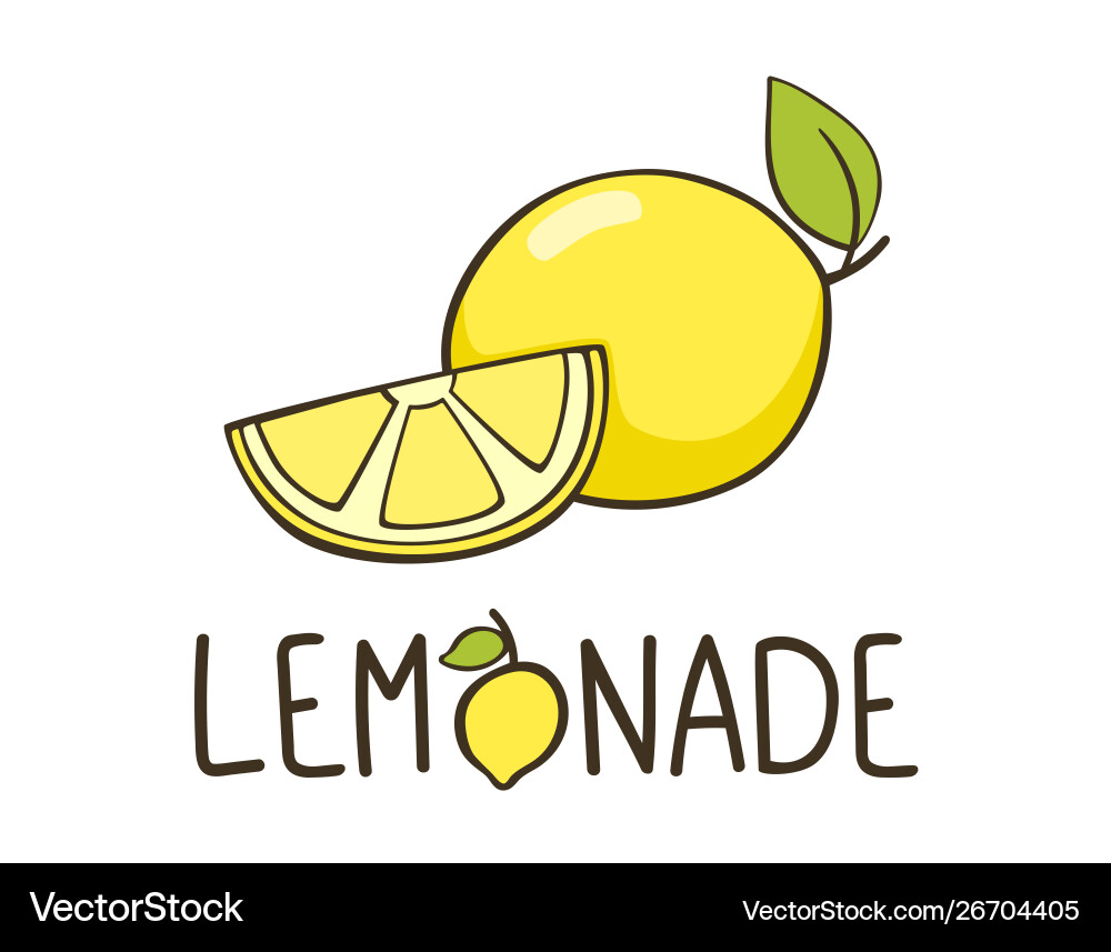Lemonade logo fresh drink Royalty Free Vector Image