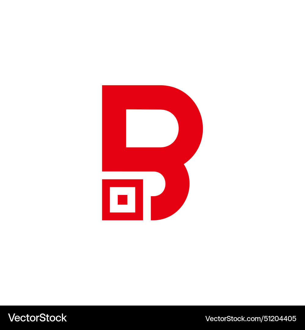 Letter br red target design logo Royalty Free Vector Image
