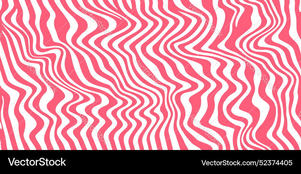 Pink strawberry wavy caramel pattern background Vector Image