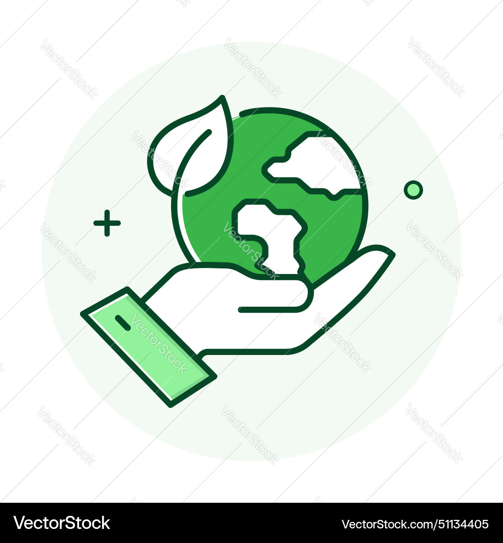 Planet conservation icon design Royalty Free Vector Image