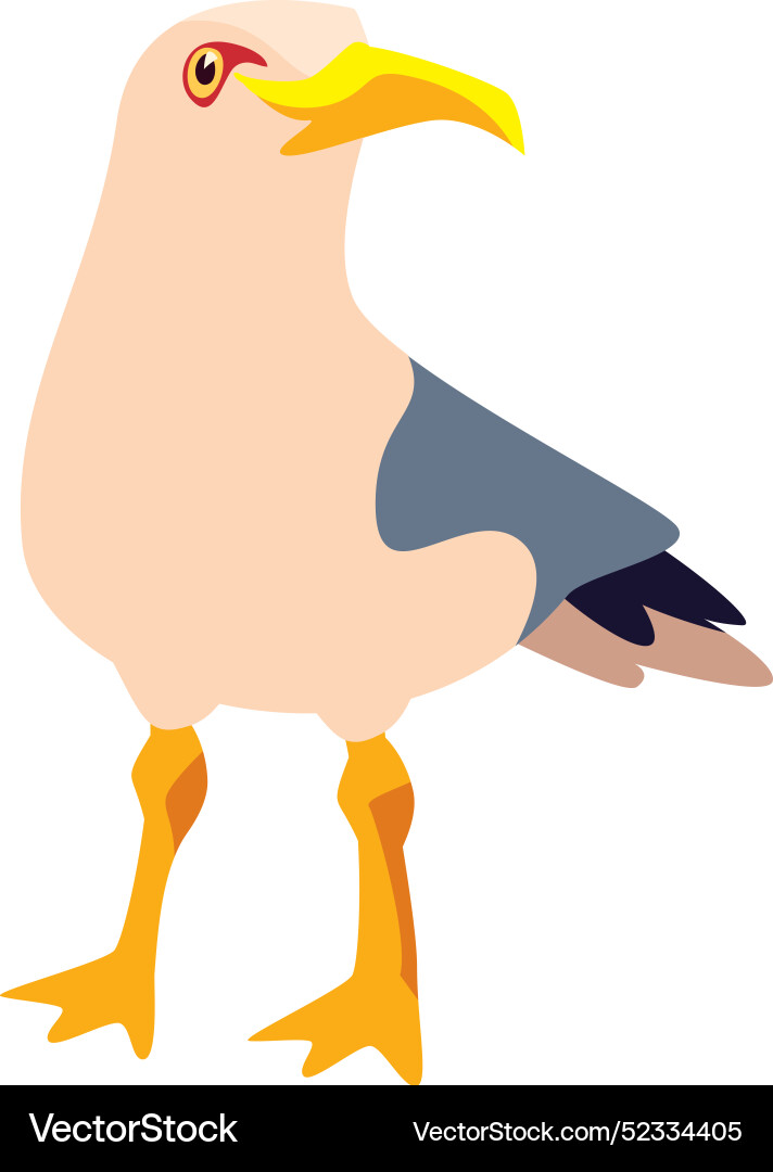 Seagull bird cartoon Royalty Free Vector Image