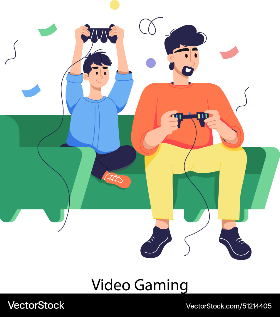 Video gaming Royalty Free Vector Image - VectorStock