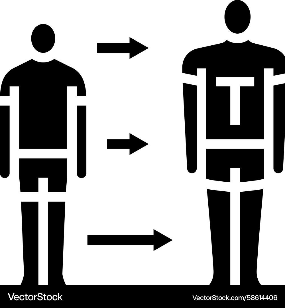 Adolescence Puberty Glyph - Body Change – Royalty-Free Vector | VectorStock