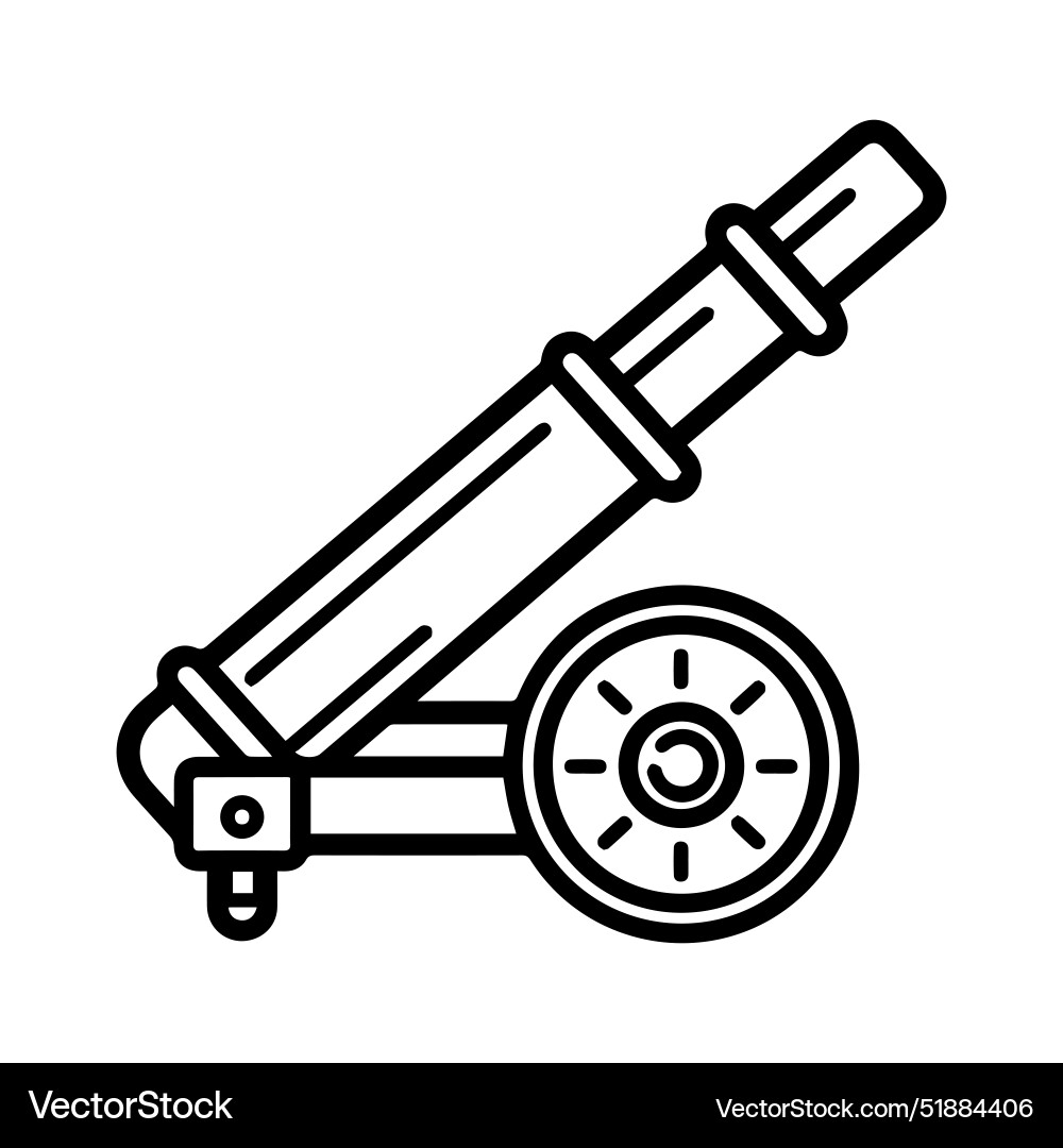 Artillery icon or modern line symbol art Vector Image