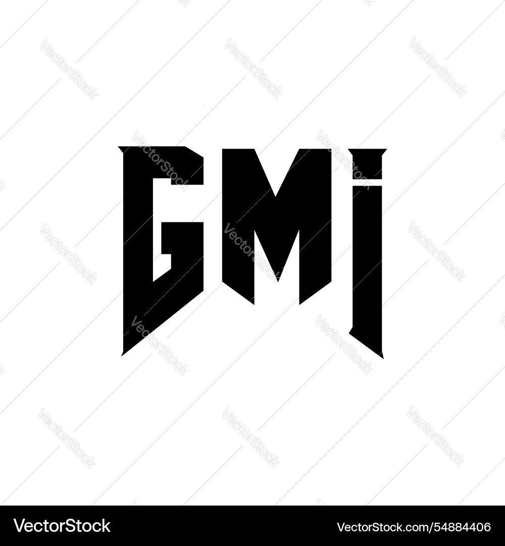 Gmi letter logo design for technology company Vector Image
