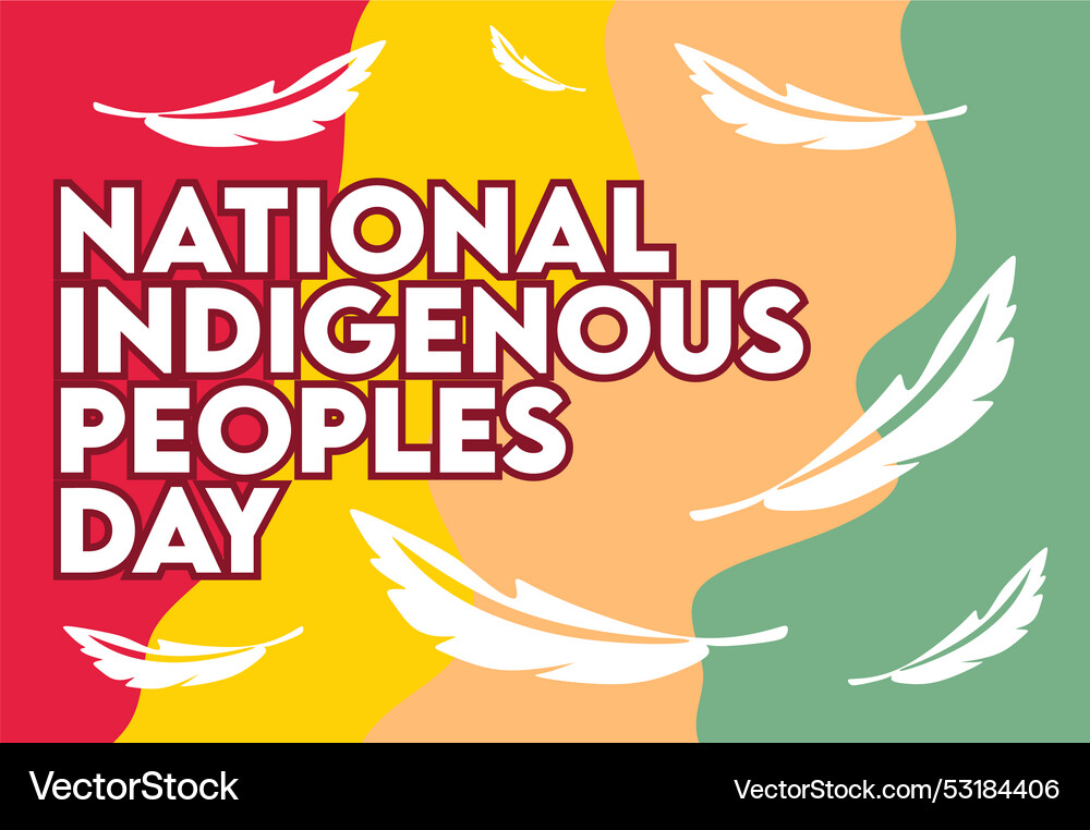 Happy indigenous peoples day Royalty Free Vector Image