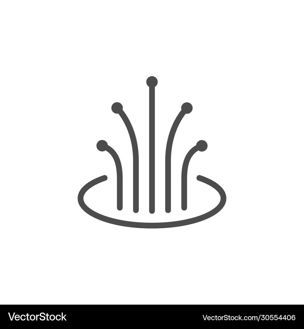 Optical fiber line outline icon Royalty Free Vector Image