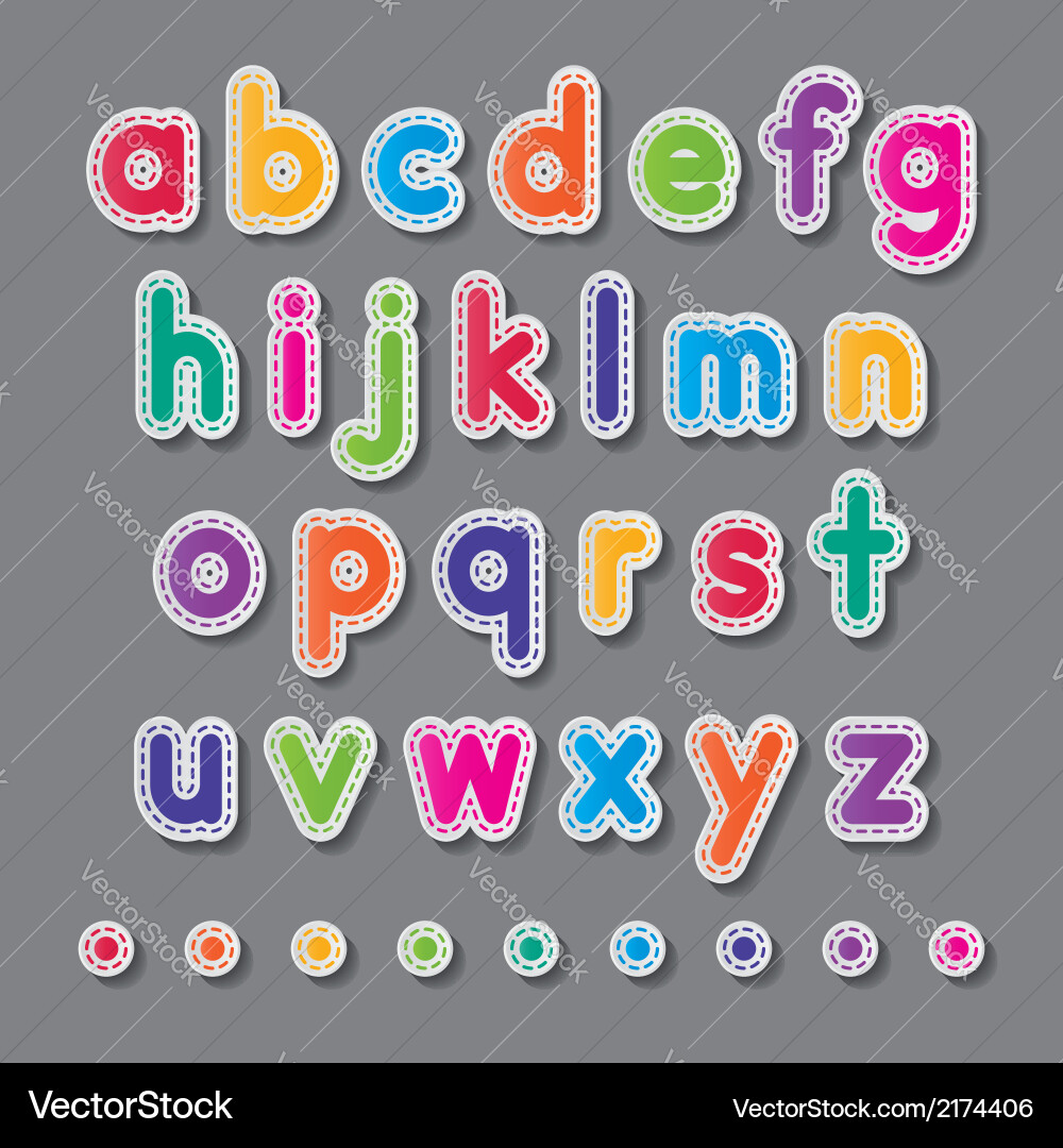 Paper small letters (2174406) – Royalty-Free Vector | VectorStock