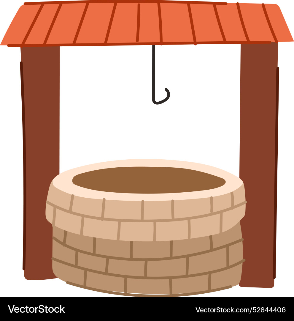 Purity well water cartoon Royalty Free Vector Image