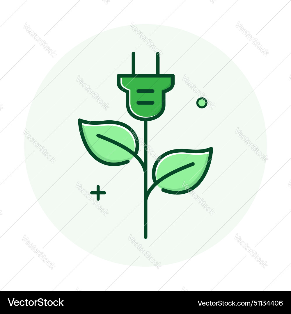Renewable green energy sources icon design Vector Image