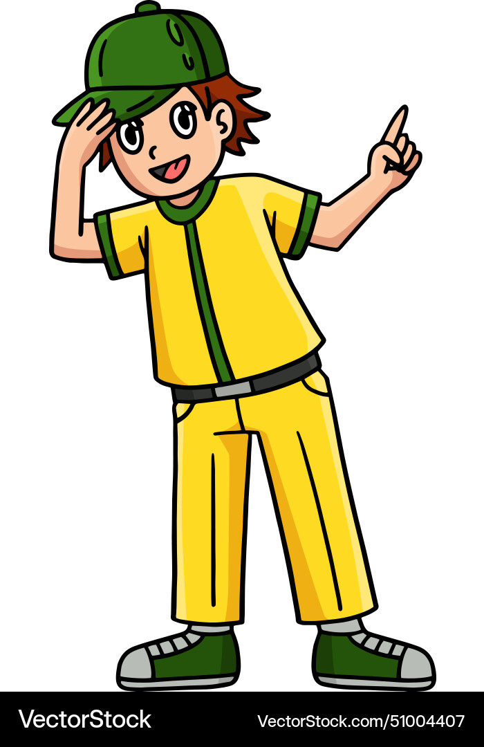 Baseball coach cartoon colored clipart i Vector Image