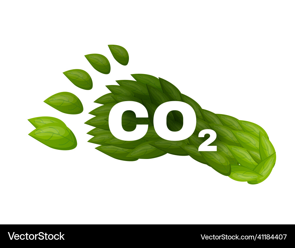 Carbon footprint editable Royalty Free Vector Image