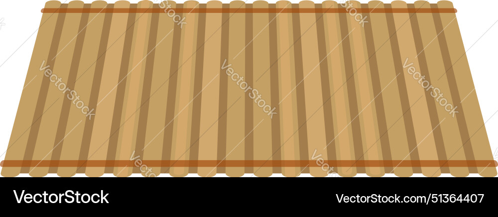 Cartoon wooden platform isolated on white Vector Image