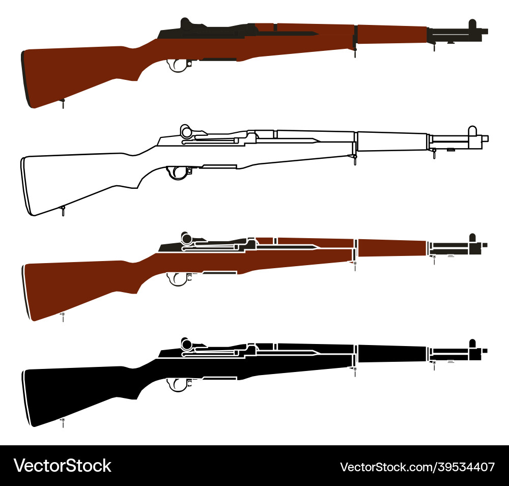 M1 Garand Rifle - WWII USA Royalty Free Vector Image