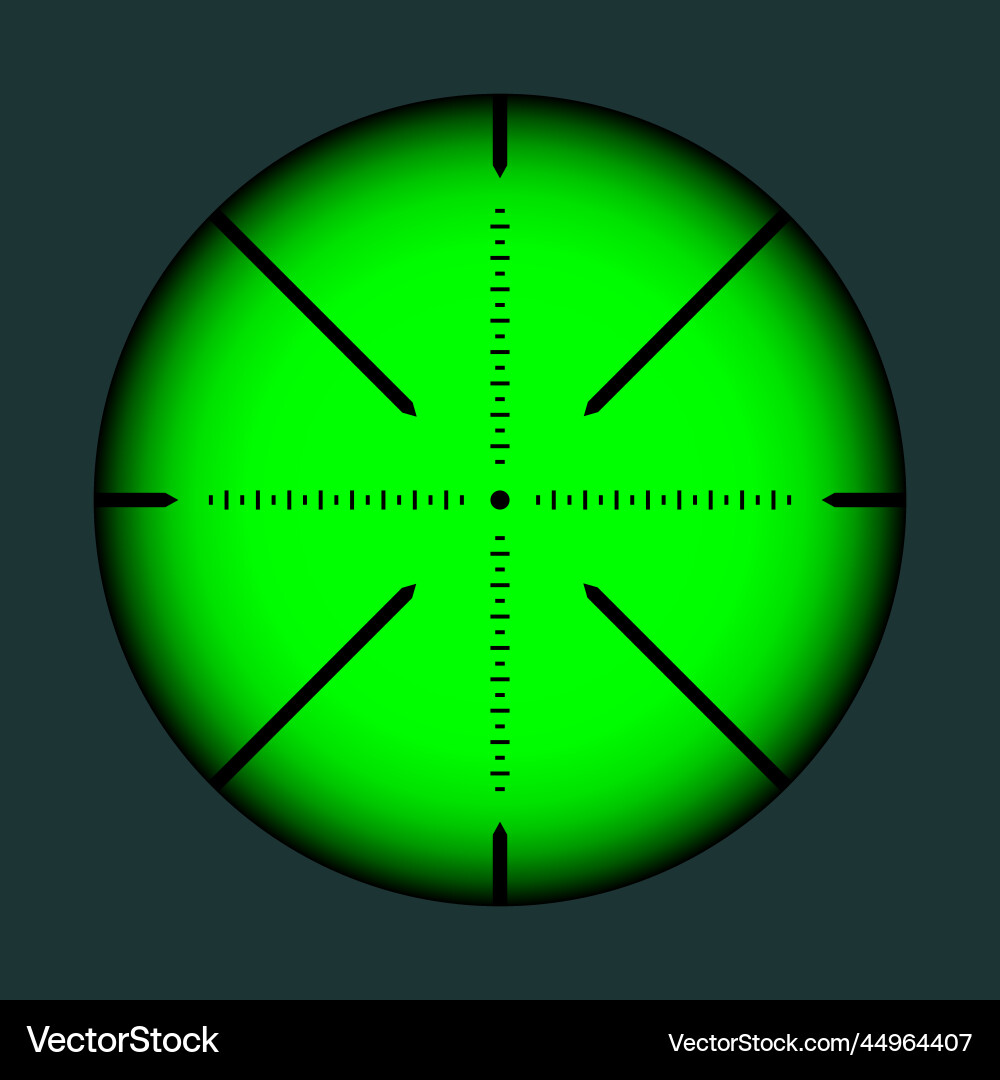 Weapon night sight sniper rifle optical scope Vector Image