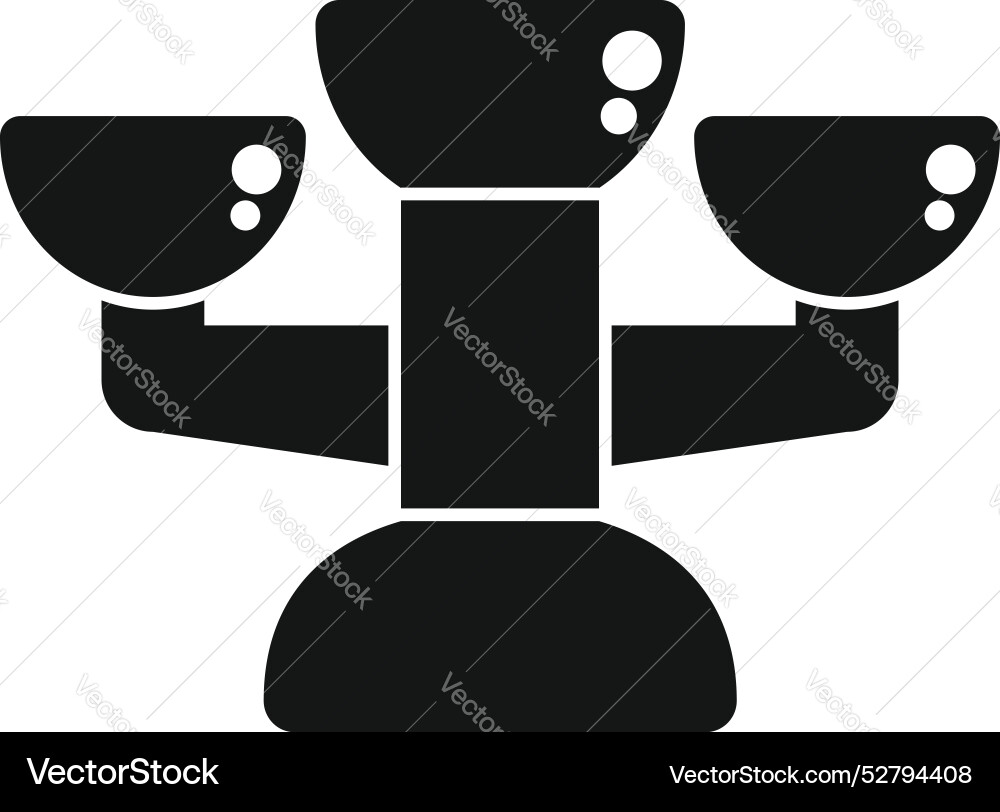 Balance scale comparing weight representing Vector Image
