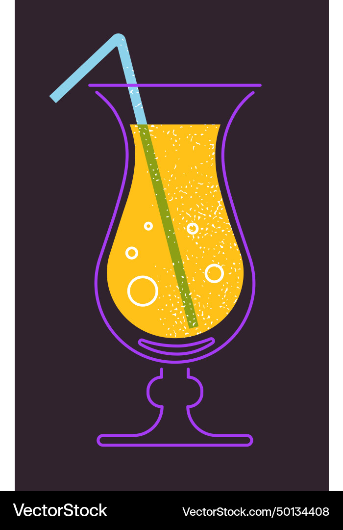 Cocktail glass drink Royalty Free Vector Image