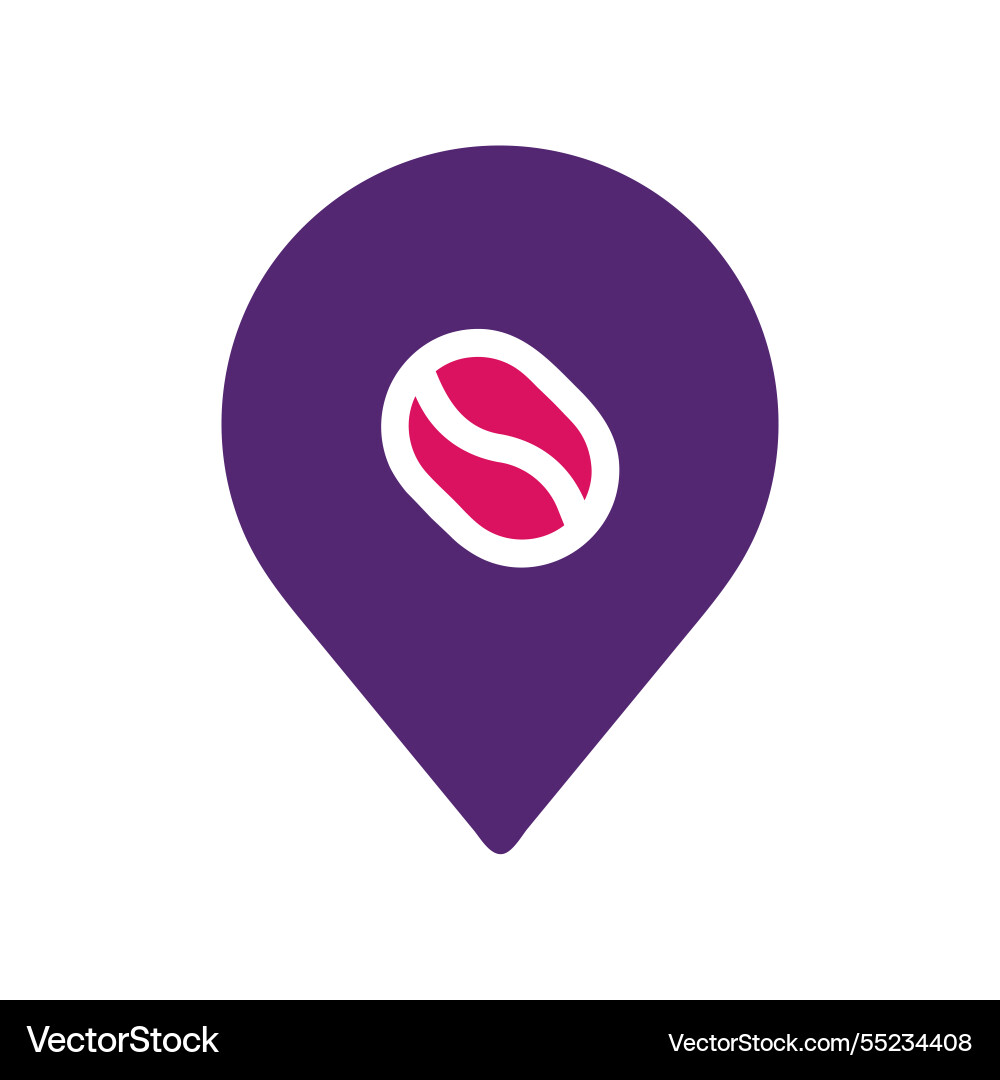 Coffee shop location map pin icon Royalty Free Vector Image