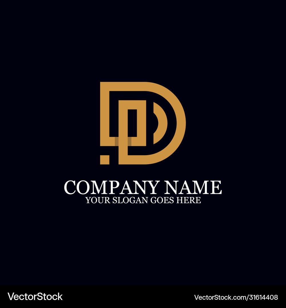 DO Monogram Logo - Elegant & Modern Royalty Free Vector