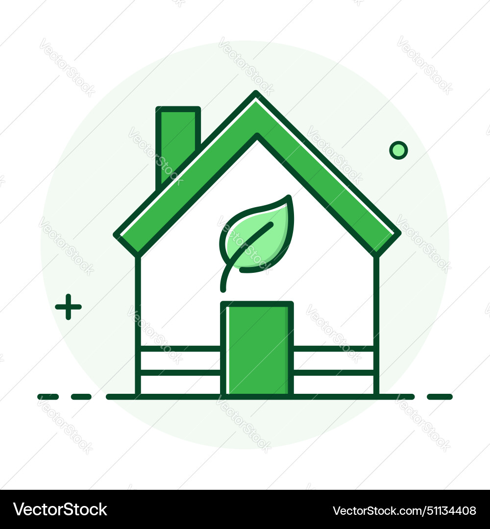 Eco house icon a modern and sustainable dwelling Vector Image