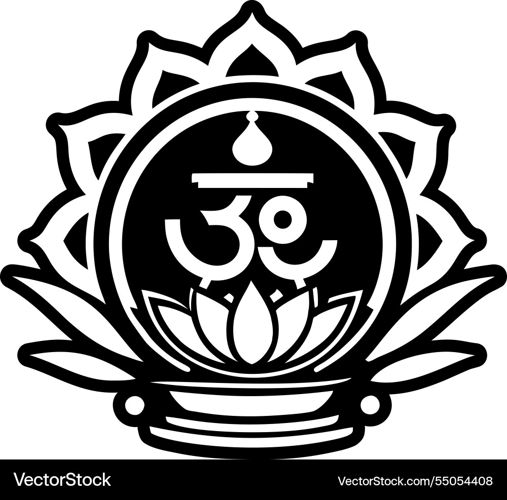 Hindu offering icon in glyph style Royalty Free Vector Image