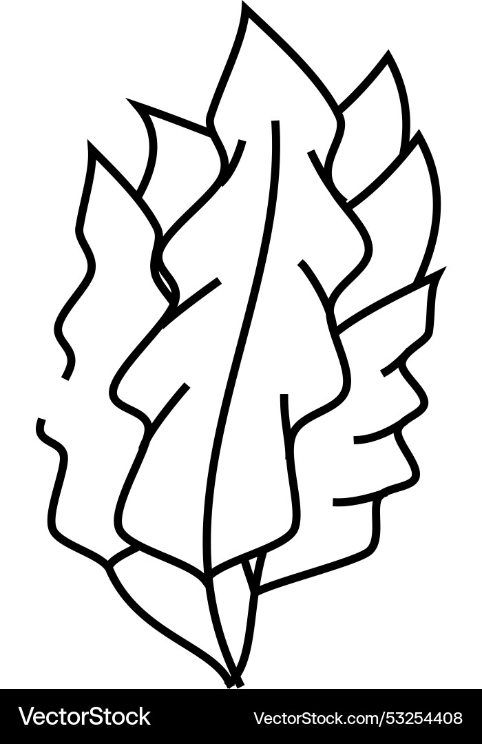 Japanese kelp seaweed line icon Royalty Free Vector Image