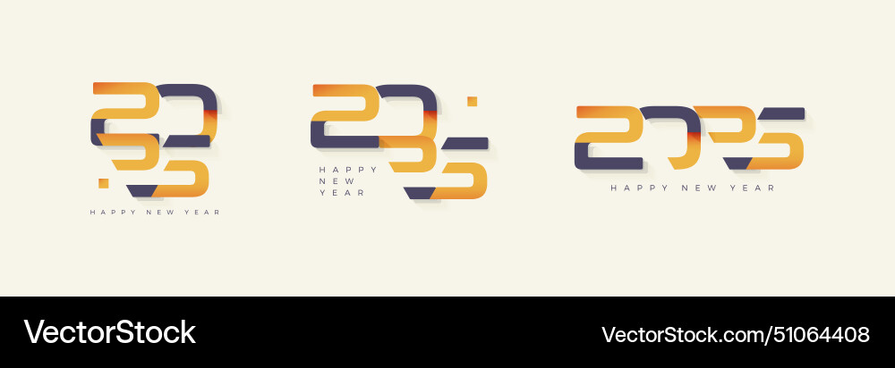 Modern design happy new year 2025 with elegant Vector Image