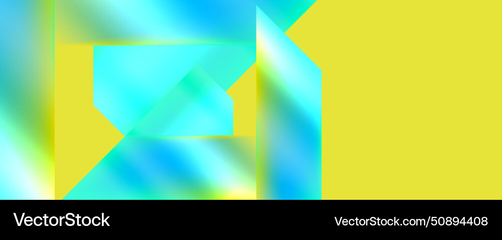 Neon color abstract geometric shapes background Vector Image