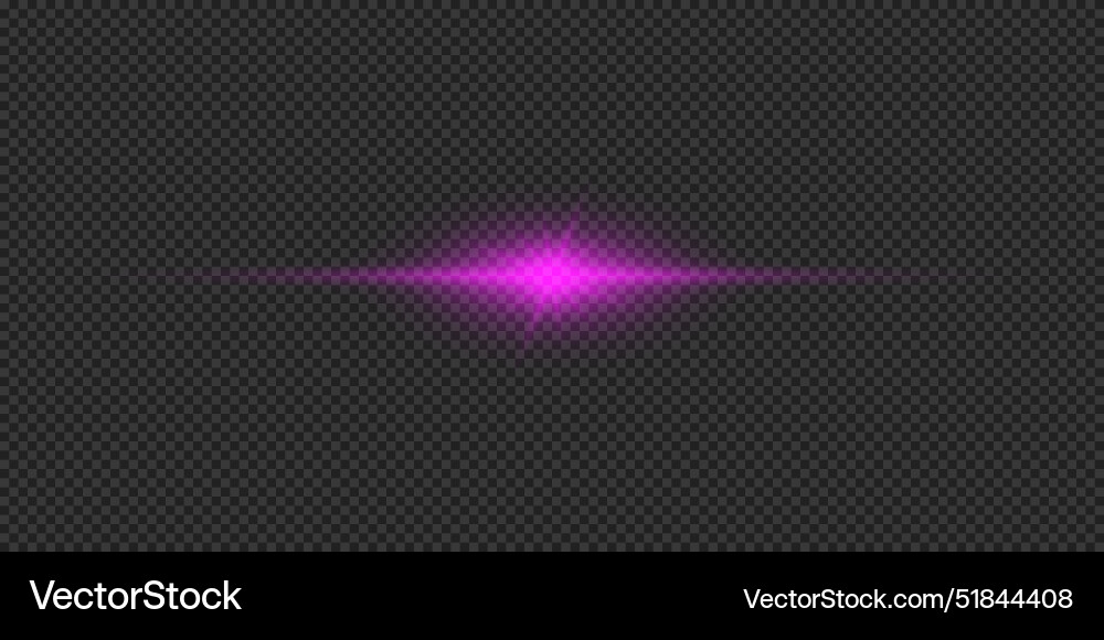 Purple horizontal light effect of lens flares Vector Image