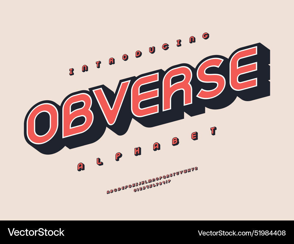 Retro font Royalty Free Vector Image - VectorStock