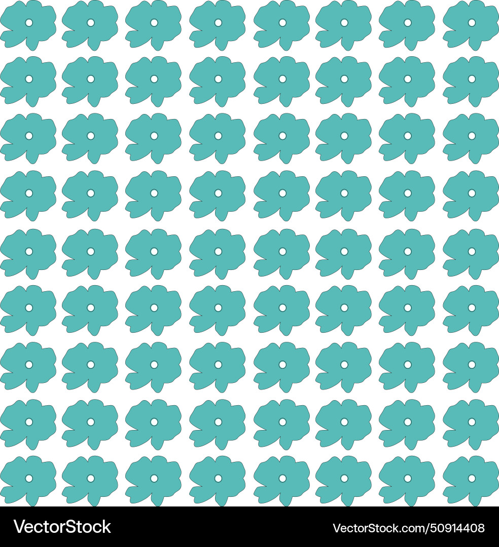 Simple blue floral pattern background wallart Vector Image