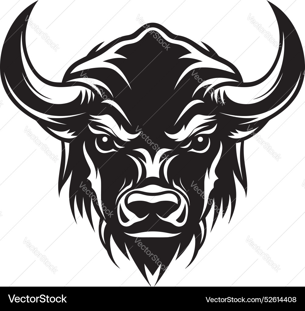 Stoic and stylish a modern bull mascot Royalty Free Vector