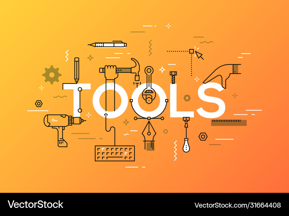 Thin line concept Royalty Free Vector Image - VectorStock