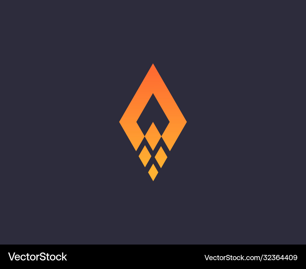 Abstract Rocket & Arrow Logo Royalty Free Vector Image