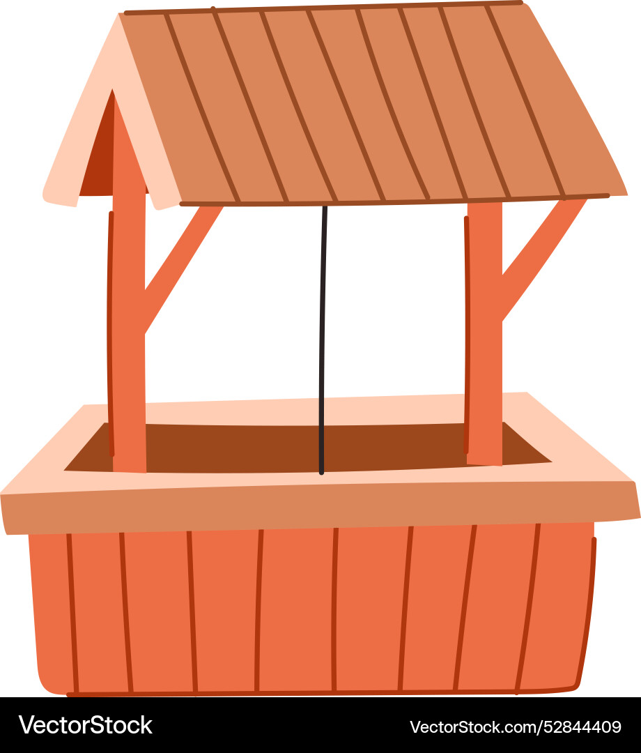 Depth well water cartoon Royalty Free Vector Image