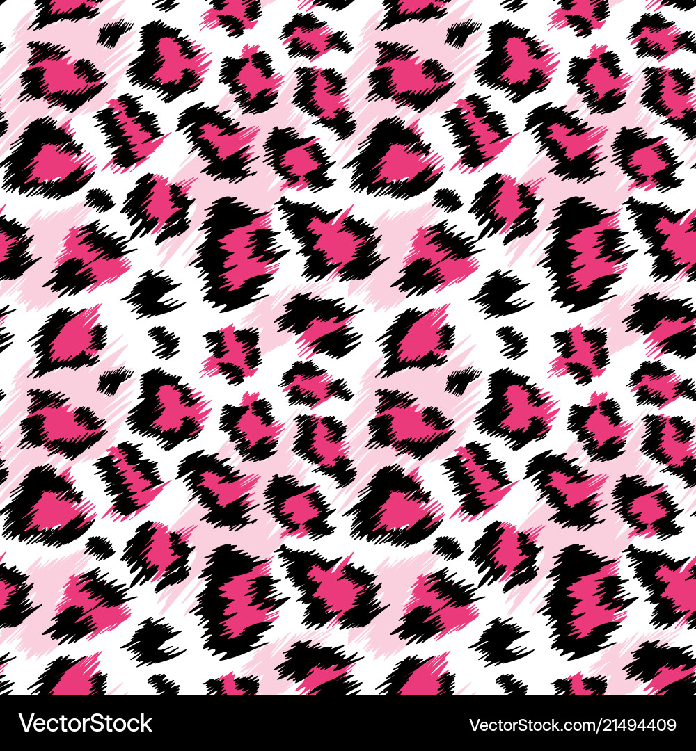 Fashionable pink leopard seamless pattern Vector Image