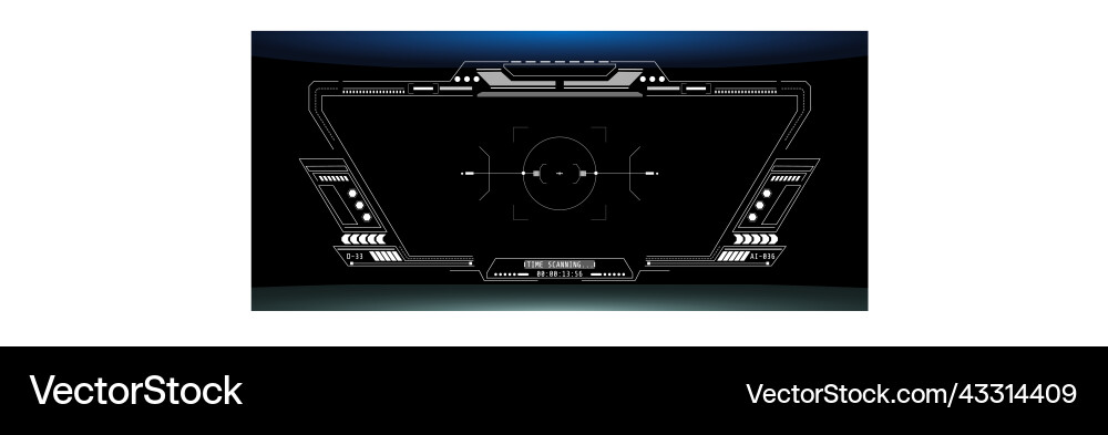 Hud monitoring screen interface Royalty Free Vector Image