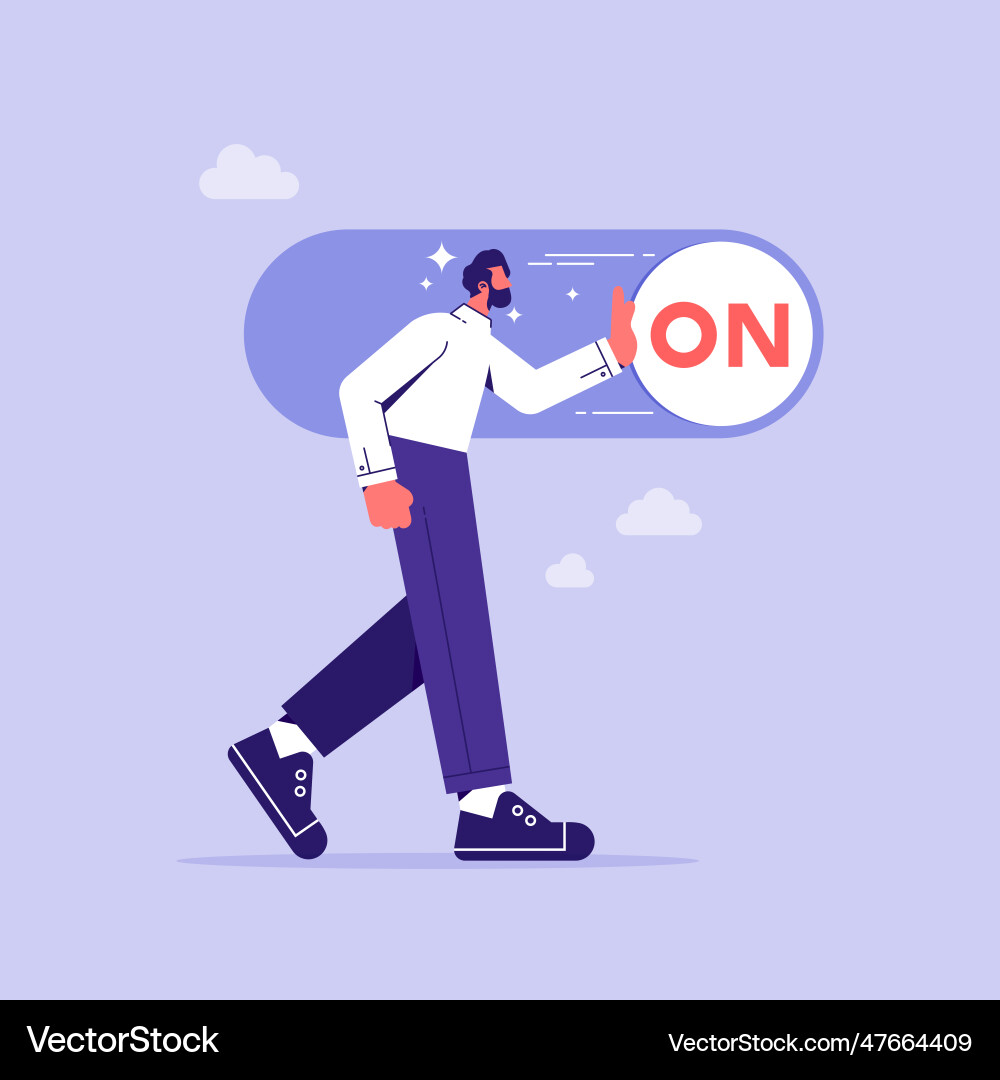 Start or begin business setting preference Vector Image