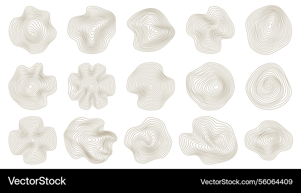 Wavy abstract shapes imitating movement of waves Vector Image