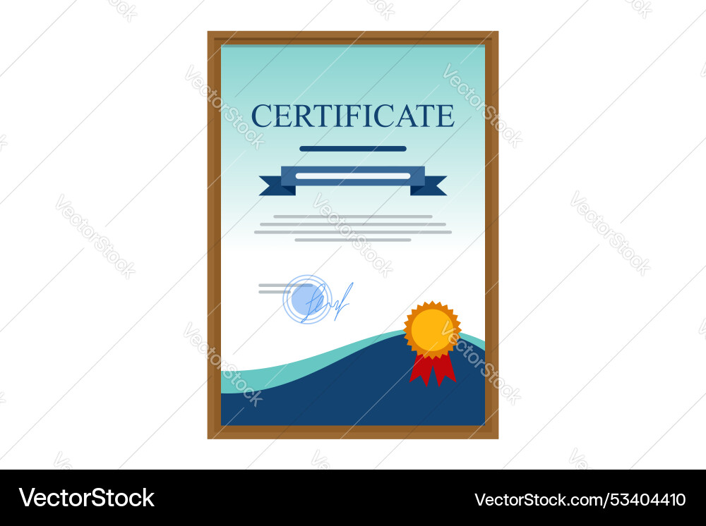 Certificate template icon retro design Royalty Free Vector