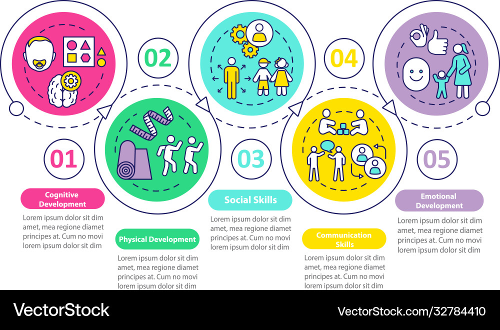 Children preschool education tasks infographic Vector Image