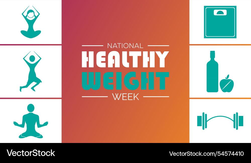 Healthy weight week Royalty Free Vector Image - VectorStock