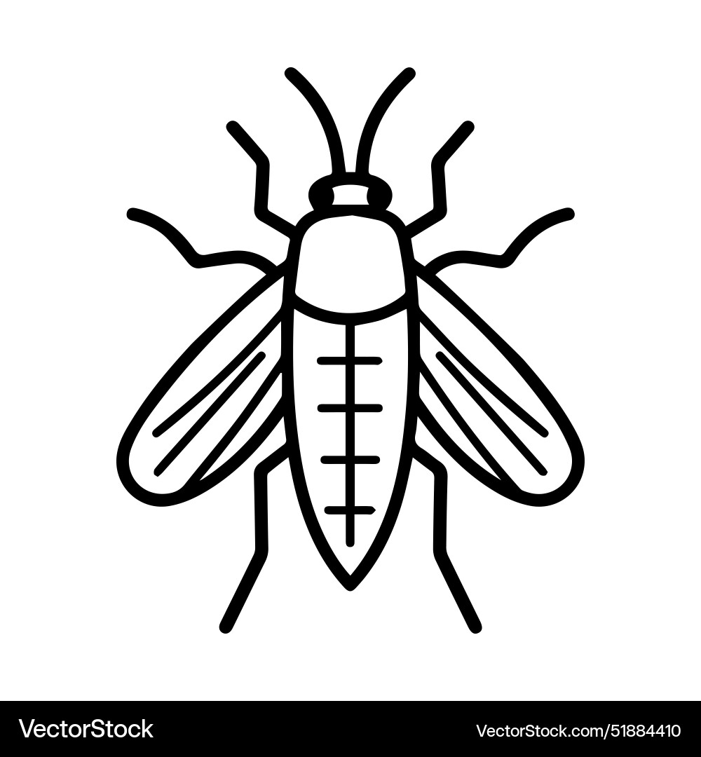 Midge icon or modern line symbol art Royalty Free Vector
